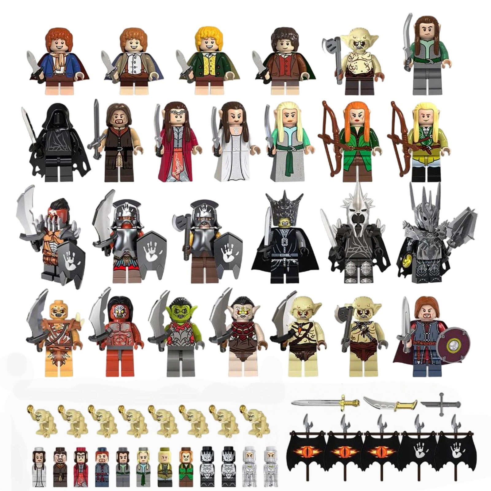 ERETOY The Lord of the Rings Minifigures Action Figure Building Block ...