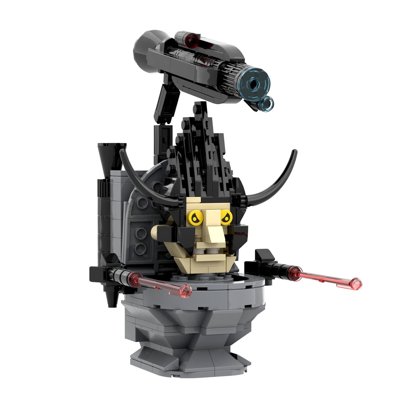 ERETOY Skibidi Toilet Toy Samurai Skibidi Building Block Set - 8.6 ...