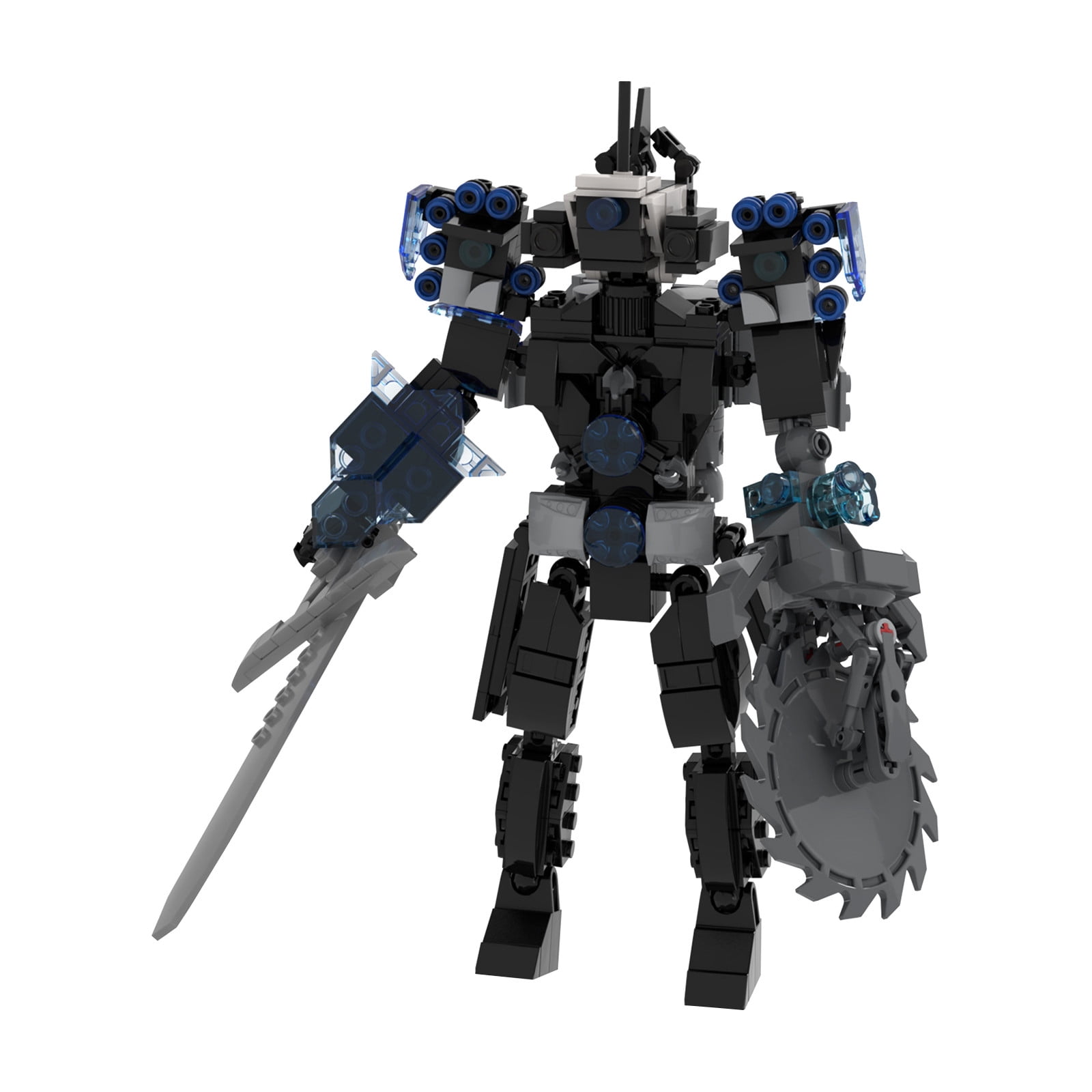 ERETOY Skibidi Toilet Toy TV Man Building Block Set - 9.84" TV Man with ...