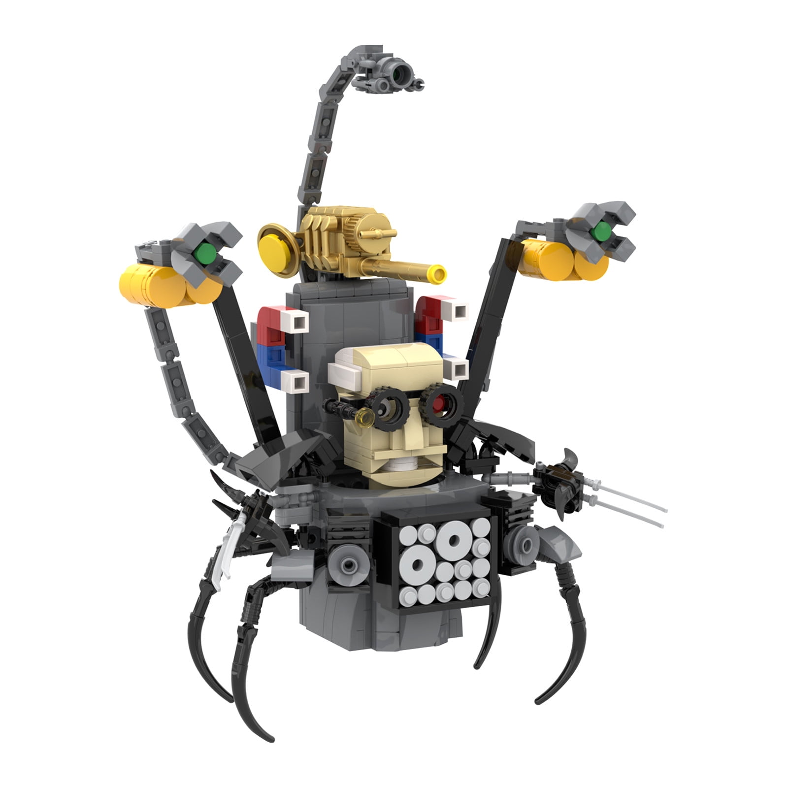 ERETOY Skibidi Toilet Toy Upgraded Skibidi Scientist Building Block Set ...