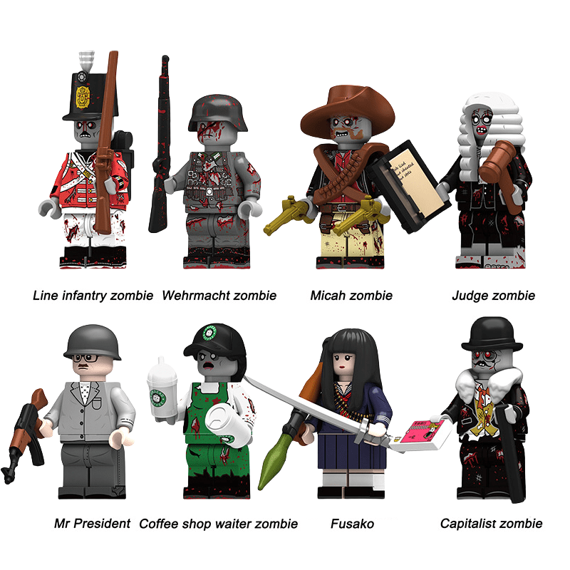 Undead Cowboy Rides Again – 8PCS Funny Zombie Minifigure Collection ...