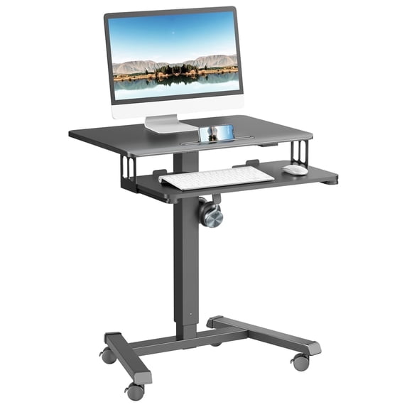 Ergomaker Compact Mobile Standing Table Black Portable Laptop Desk for ...