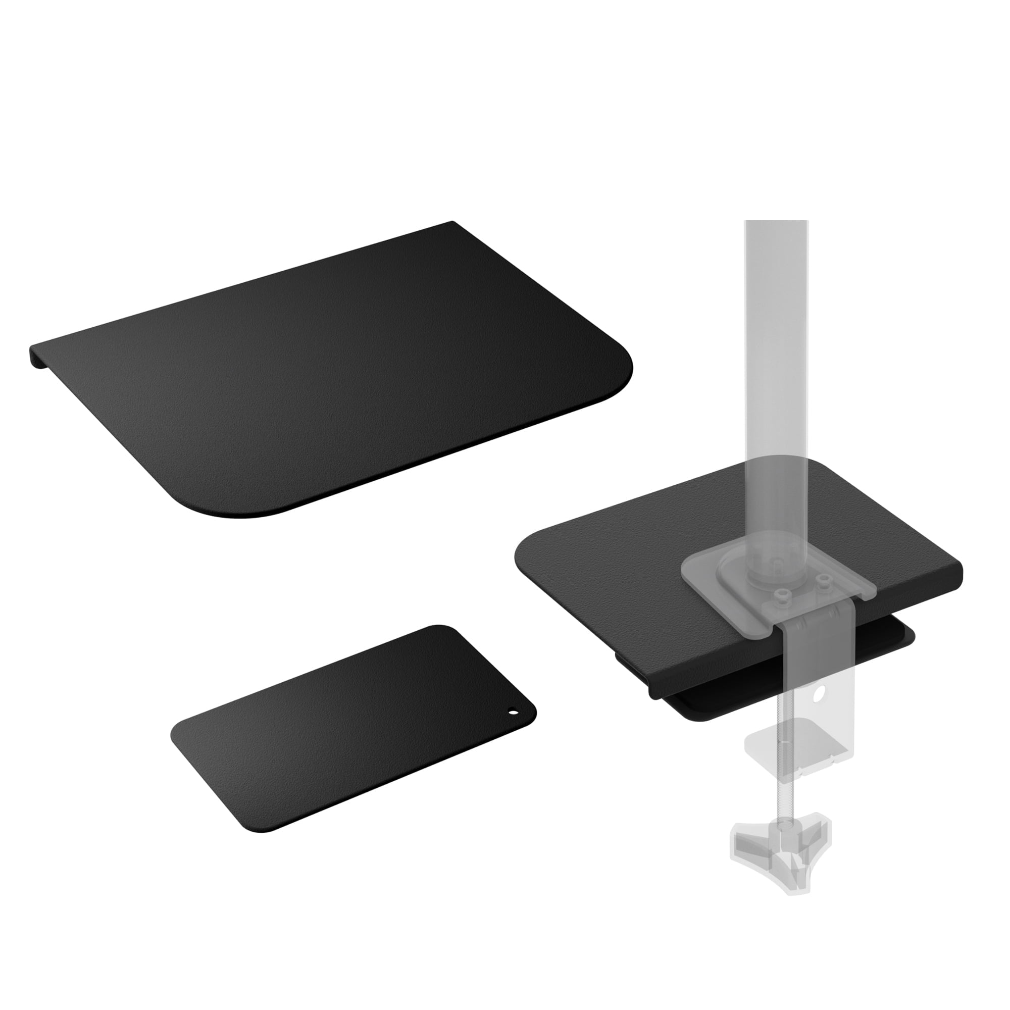 Ergomaker Black Steel Monitor Mount Reinforcement Plate for Thin, Glass ...