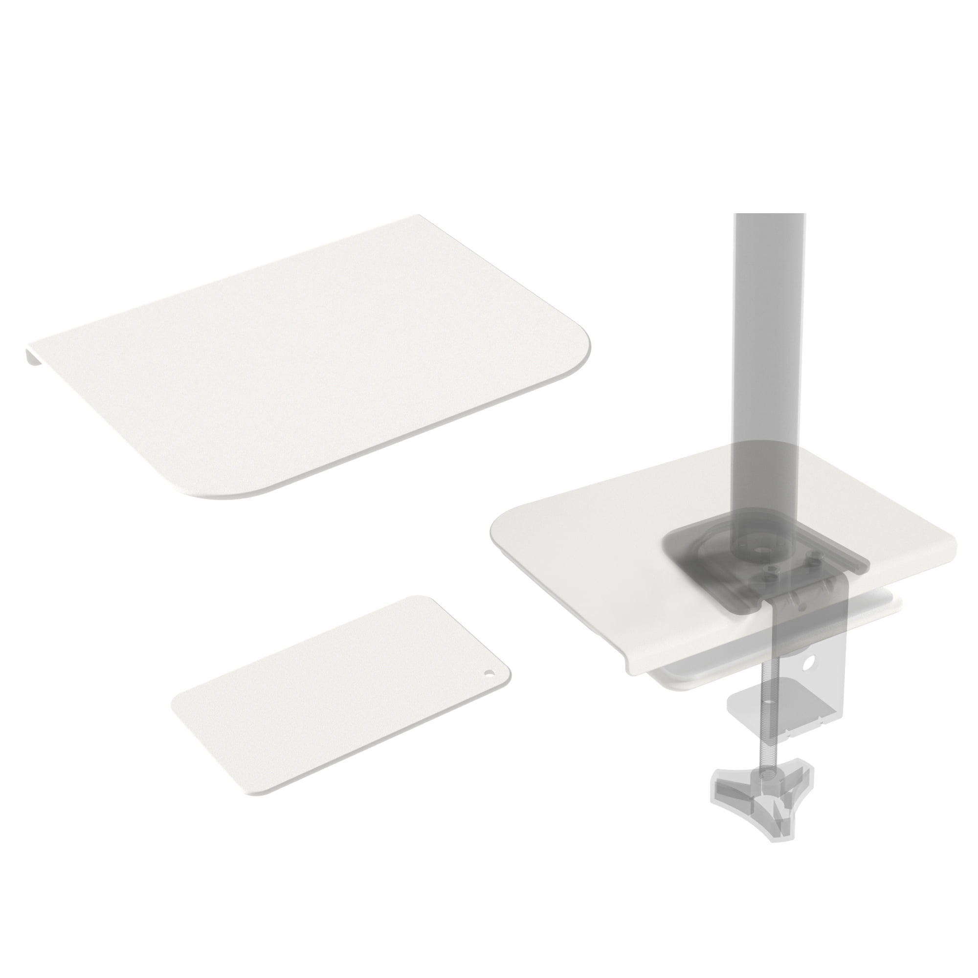 Ergomaker White Steel Monitor Mount Reinforcement Plate for Thin, Glass ...