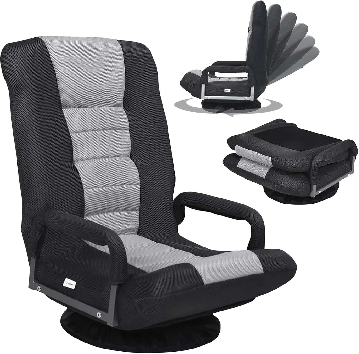 ERGOMASTER 360 Degree Swivel Video Gaming Floor Chair w/Armrests ...