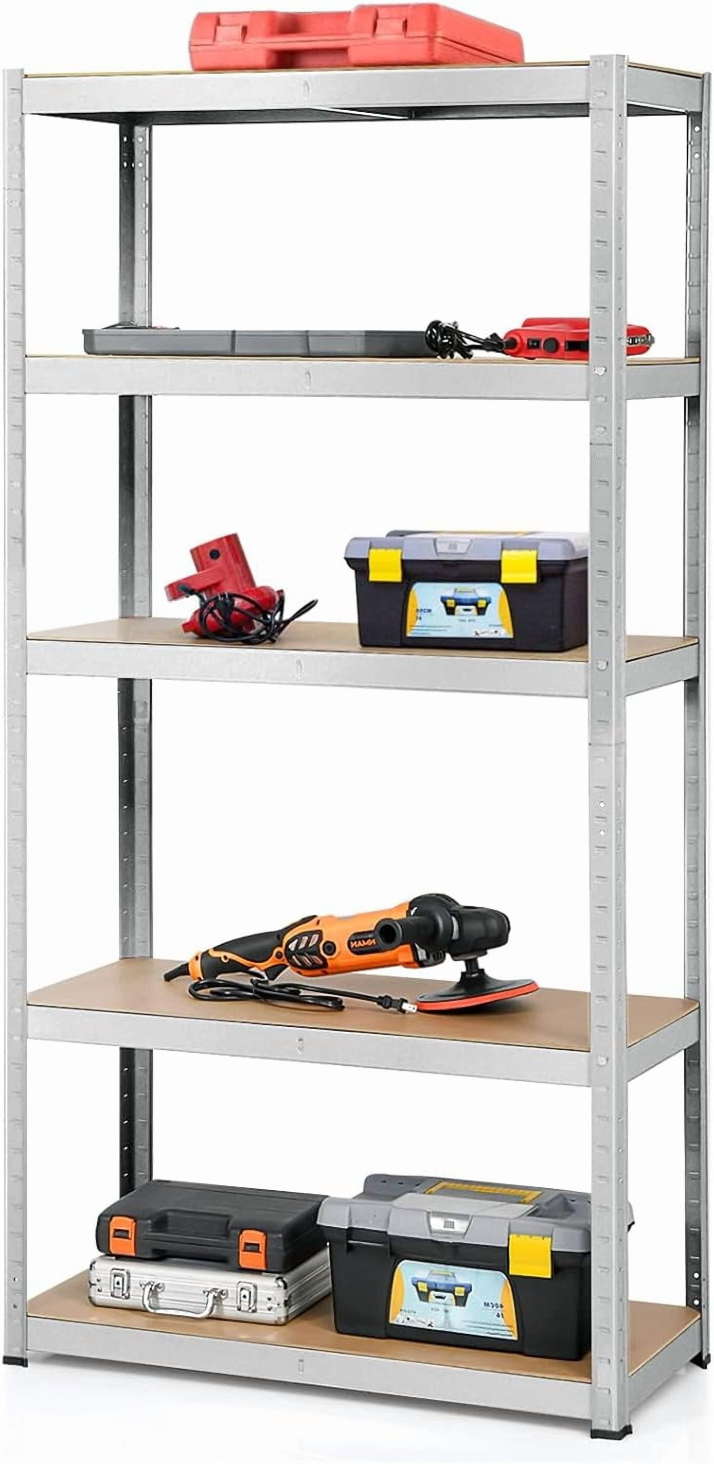 ERGOMASTER 5 Tier Utility Shelves Rack Garage Heavy Duty Steel Metal ...
