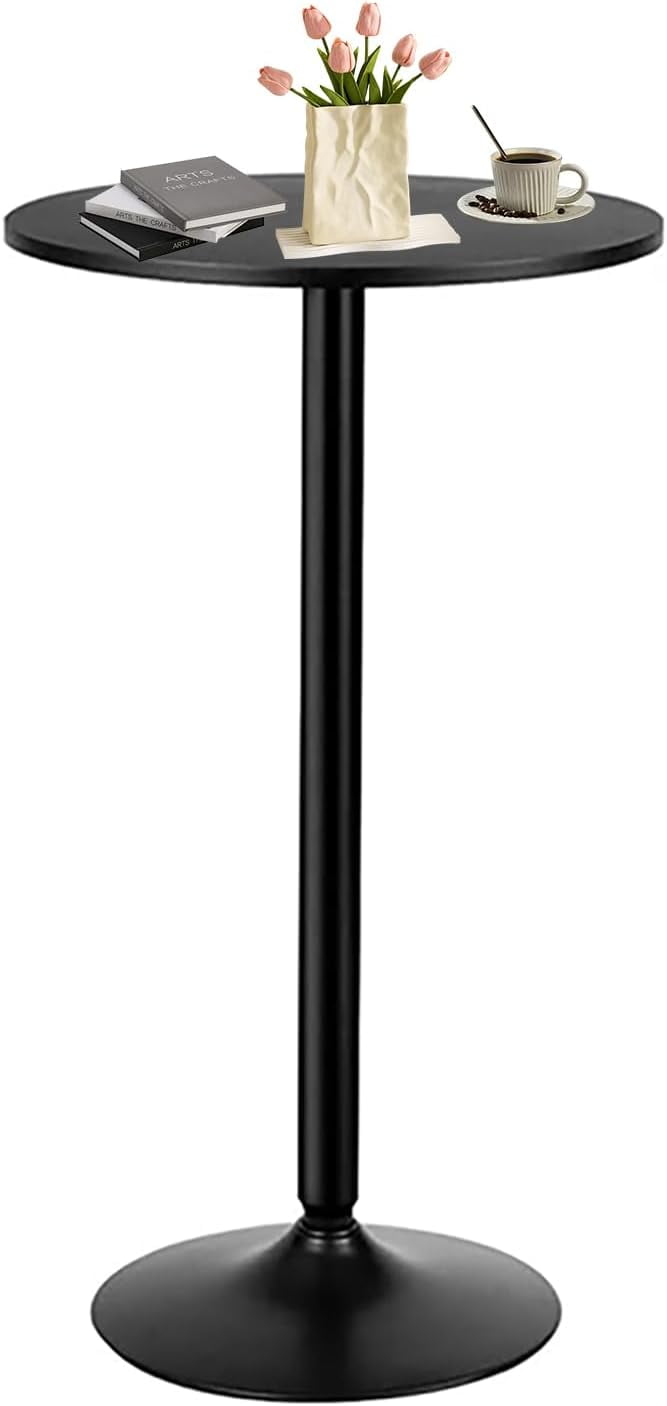 ERGOMASTER Bar Table, Round Cocktail Table high top Table 24-Inch Round ...