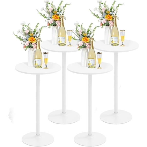 ERGOMASTER Cocktail Table,Two-in-one Modern Style Standing Circular Bar ...