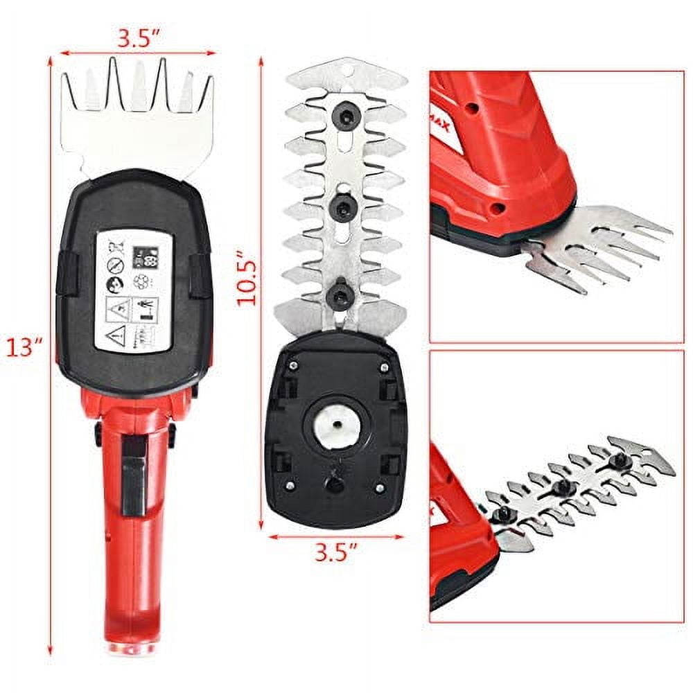 ERGOMASTER Cordless Grass Shears, 2 in 1 Handheld Hedge Trimmer, Grass ...