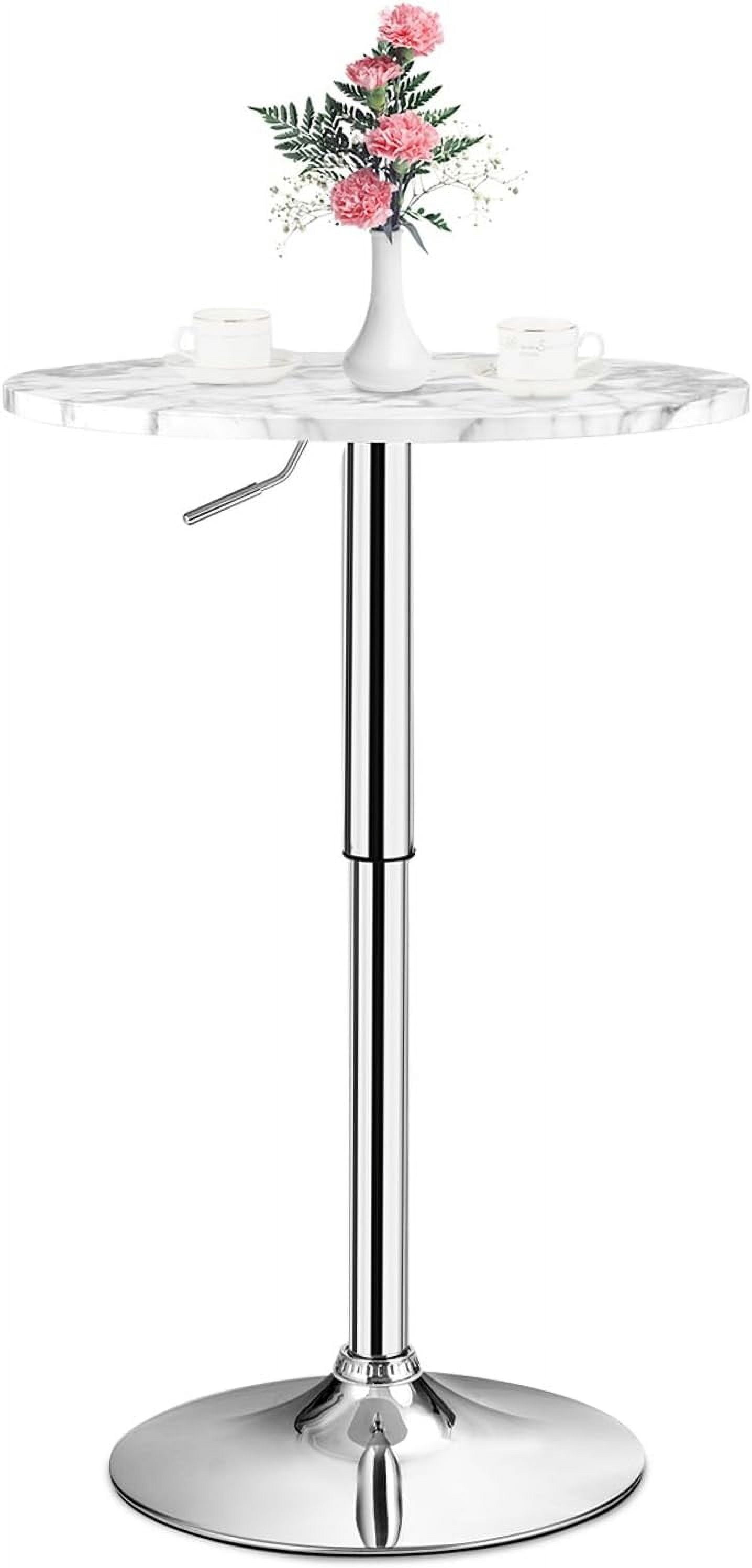 ERGOMASTER Height Adjustable Bar Table, Swivel Bistro Pub Table for ...
