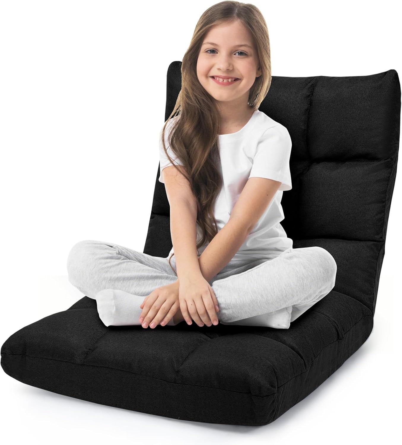 ERGOMASTER Video Gaming Floor Chair – Adjustable Memory Foam Floor Sofa ...