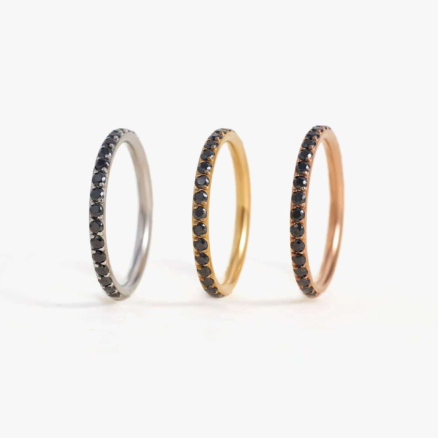 ERICAJEWELS 16G Silver Black CZ Hoop Earring – Hinged Clicker for ...