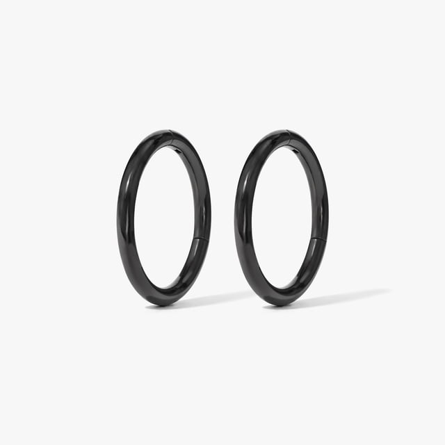 ERICAJEWELS Black Hypoallergenic Hinged Hoop for Cartilage, Tragus ...