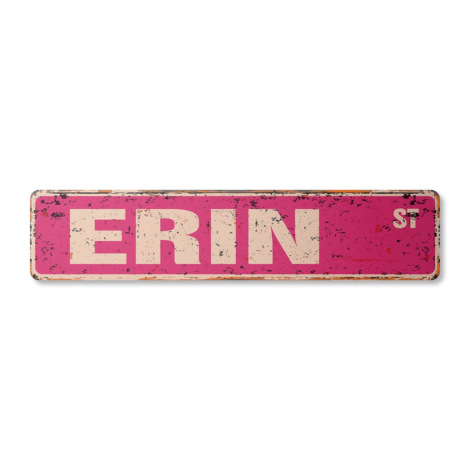 ERIN Vintage Plastic Street Sign Childrens Name Room Sign | Indoor ...