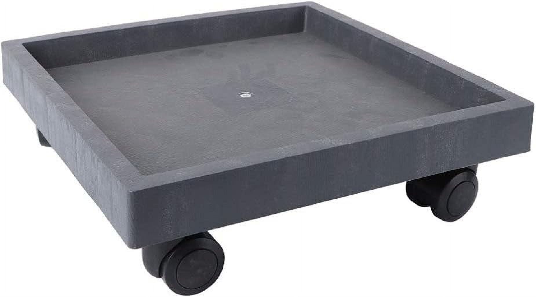 ERINGOGO Square , 14'' Flower Pot Mover with Wheels, Heavy Duty Metal ...