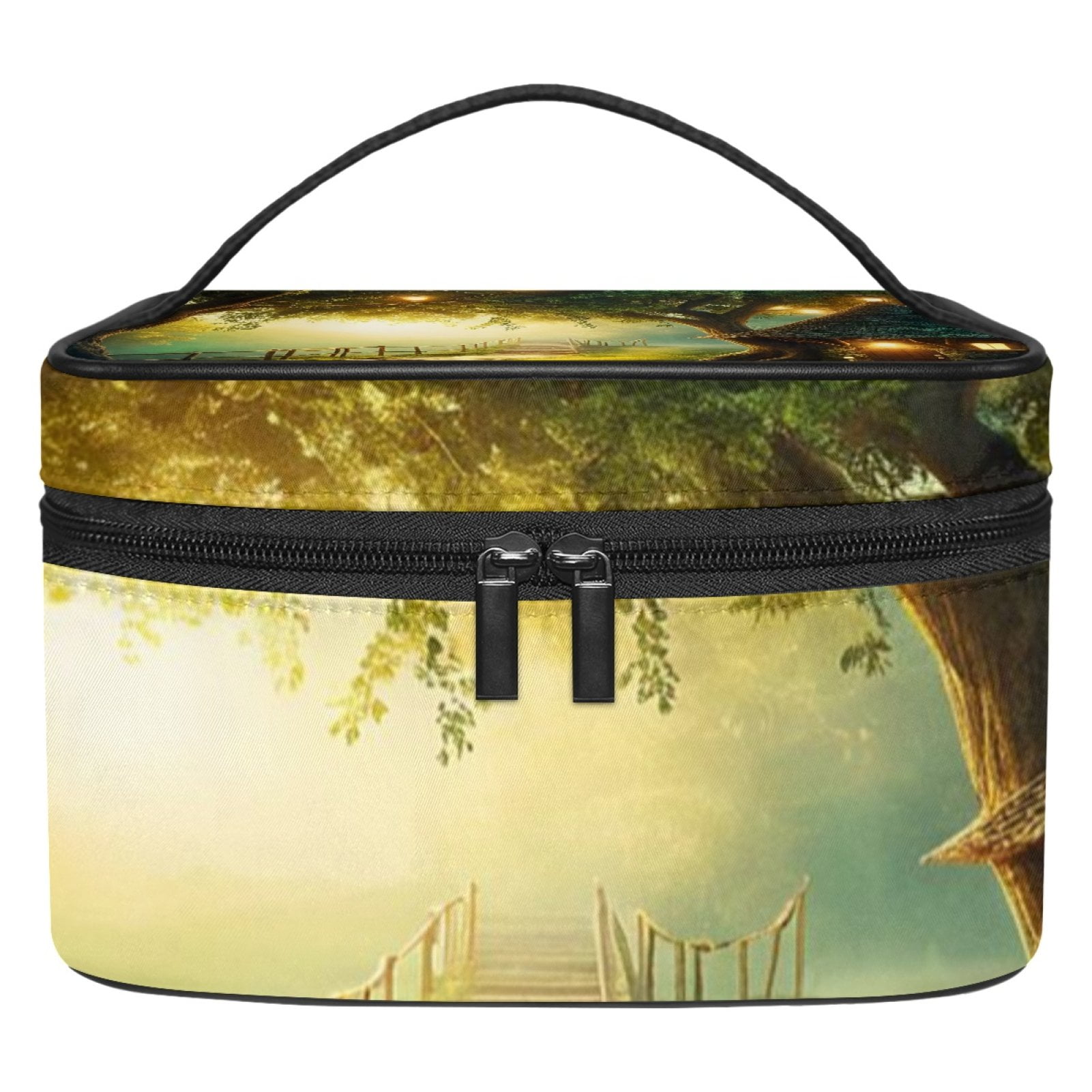 ERJLKXP Fantasy Forest Tree Makeup Bags Travel Cosmetic Bag Case, Large ...