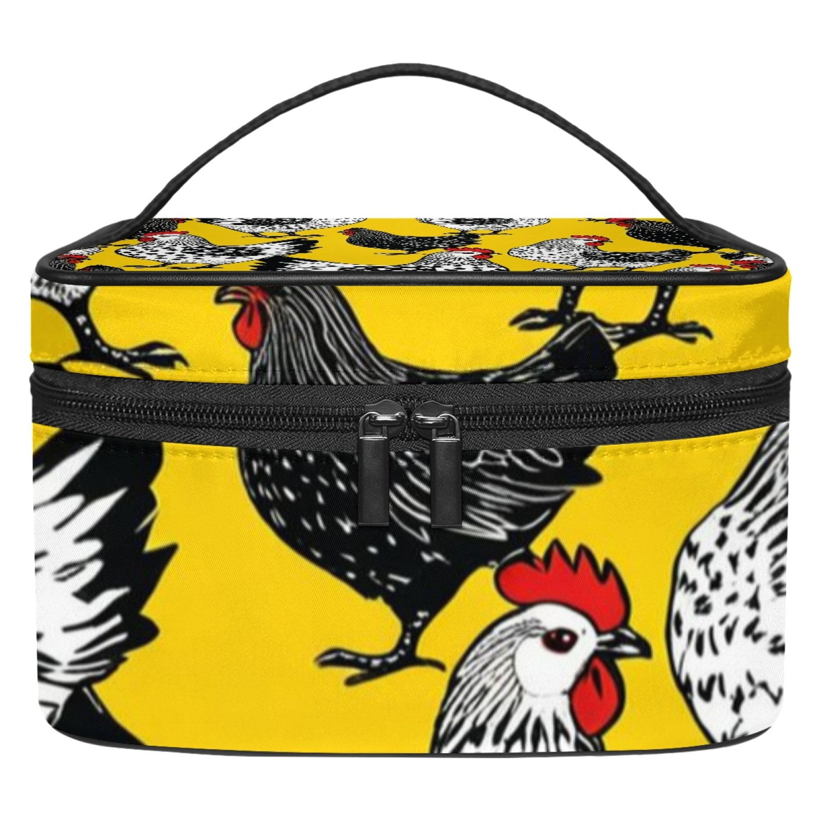 ERJLKXP Farm Chicken Hen Makeup Bags Travel Cosmetic Bag Case, Large ...