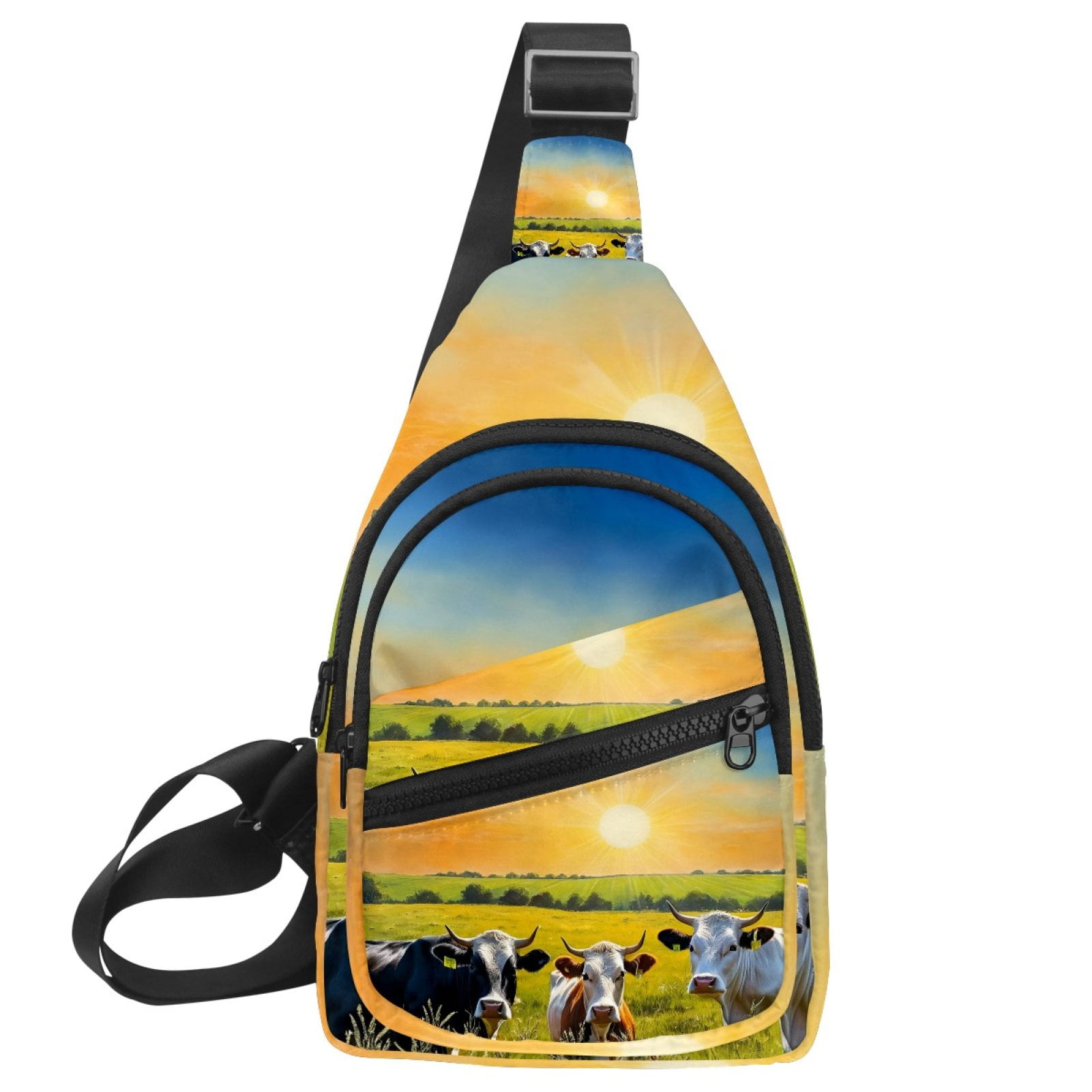 ERJLKXP Farm Cows Small Mens Women Crossbody Chest Bag, Travel Over ...