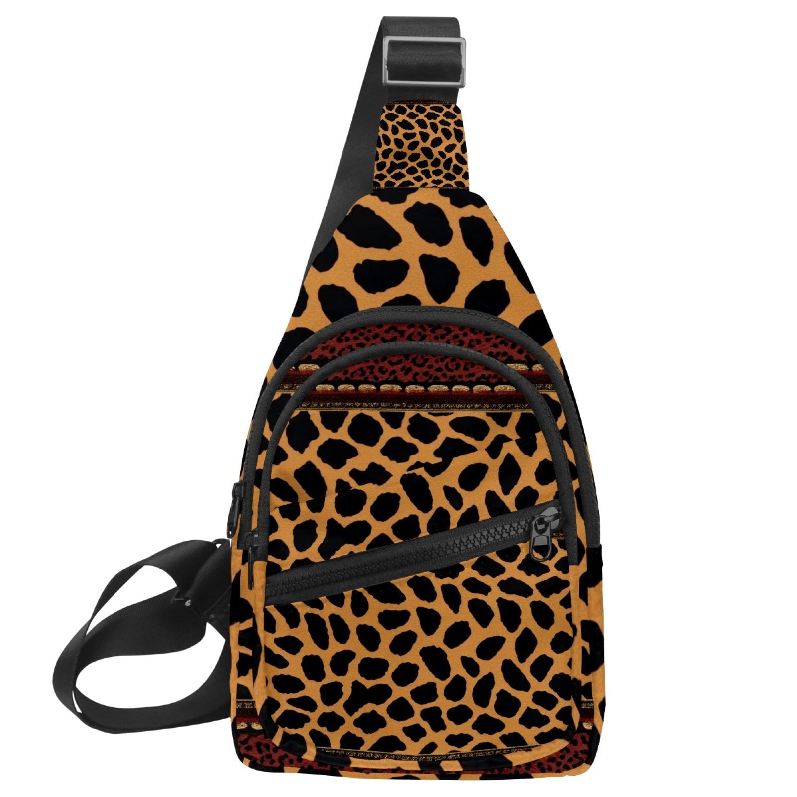 ERJLKXP Fashion Leopard Print Small Mens Women Crossbody Chest Bag ...