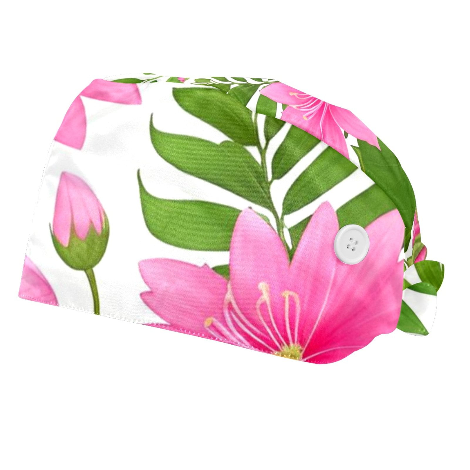 ERJLKXP Scrub Cap,Surgical Cap,Nurse Caps for Women,Hibiscus,Fleur De ...
