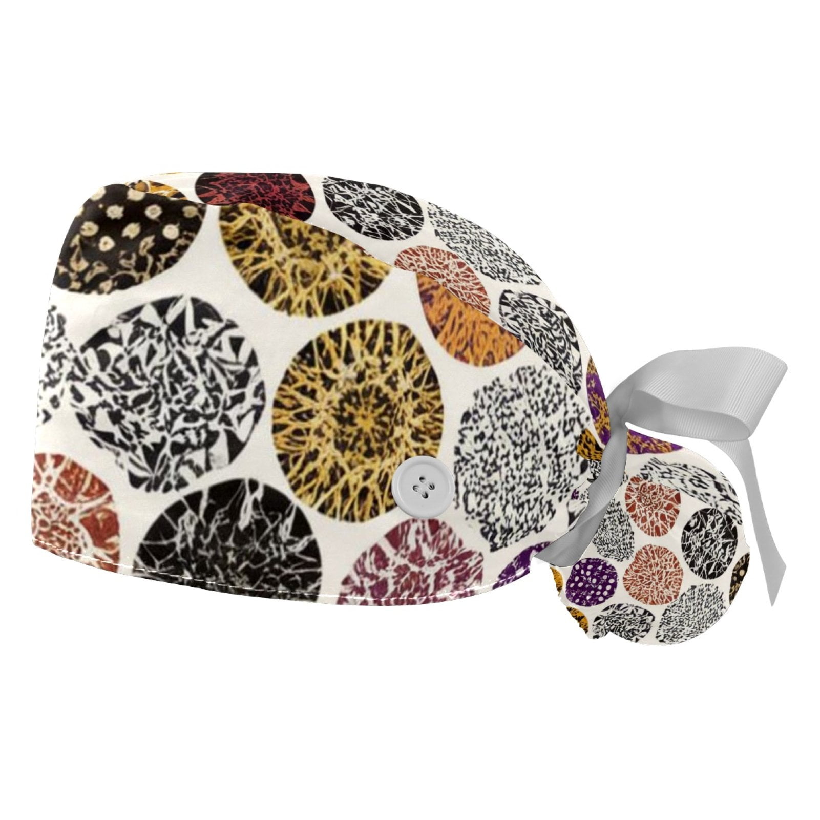 ERJLKXP Scrub Caps Women,Scrub Caps,Scrub Hats,Retro Style,Circles ...