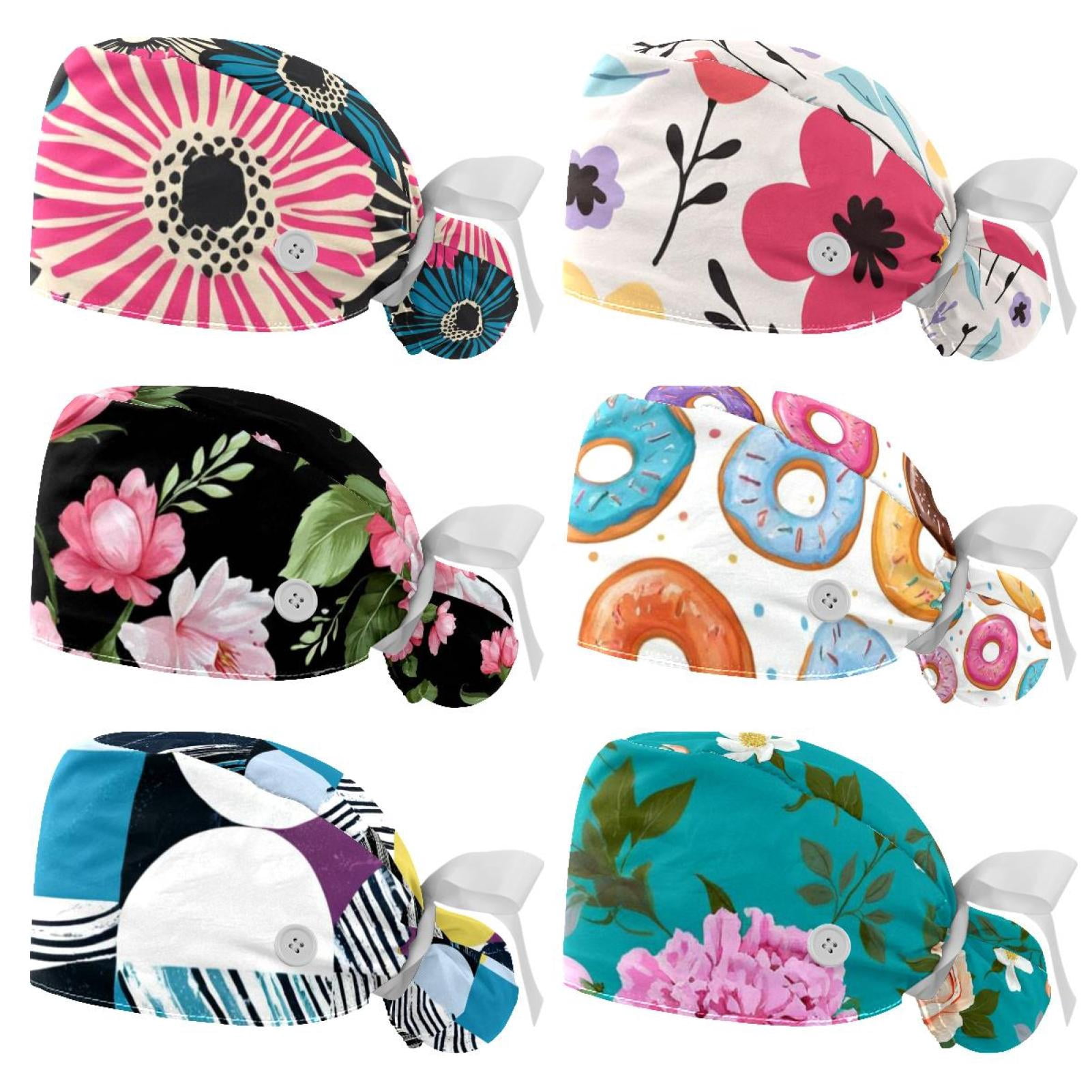 ERJLKXP Scrub Caps Women,Scrub Hats Women,Nurse Caps for Women,Donut ...