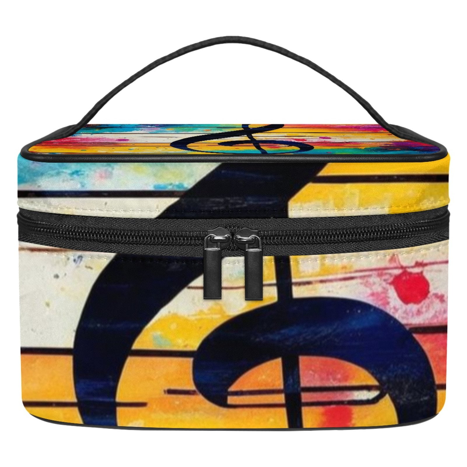 ERJLKXP Tie Dye Music Notes Makeup Bags Travel Cosmetic Bag Case, Large ...