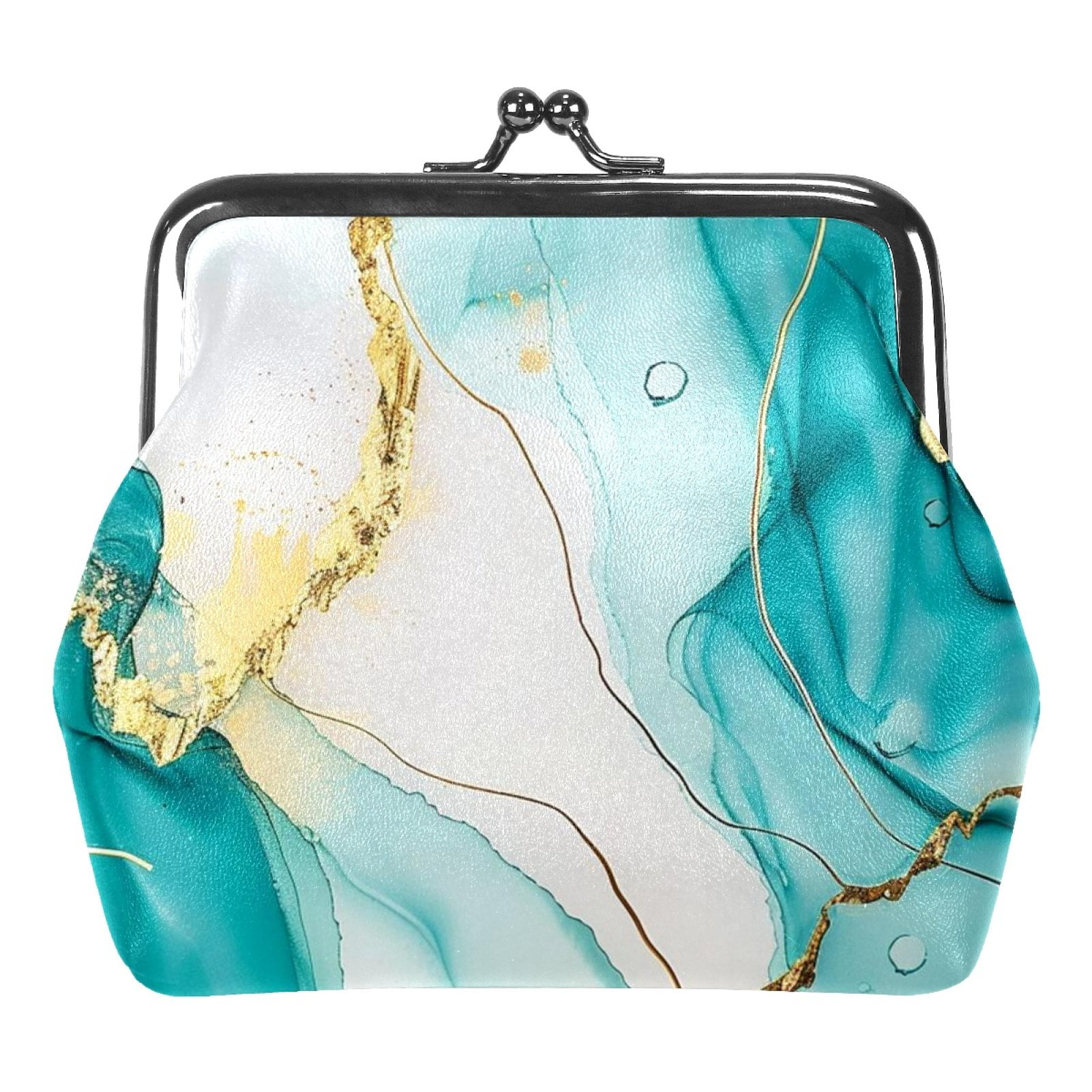 ERJLKXP Turquoise Marble Texture Small Coin Purse & Pouchese for Women ...