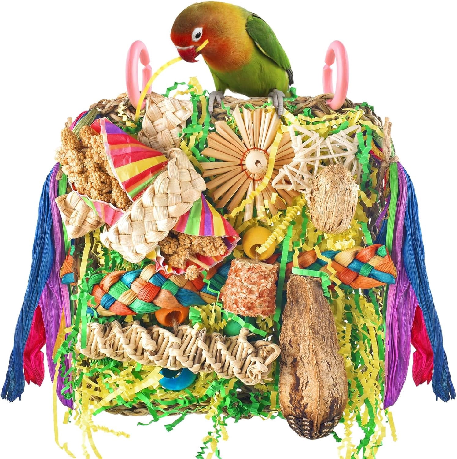 ERKOON Bird Toys, Parrot Toys Foraging Swing Mat Parrot Cage Hanging ...
