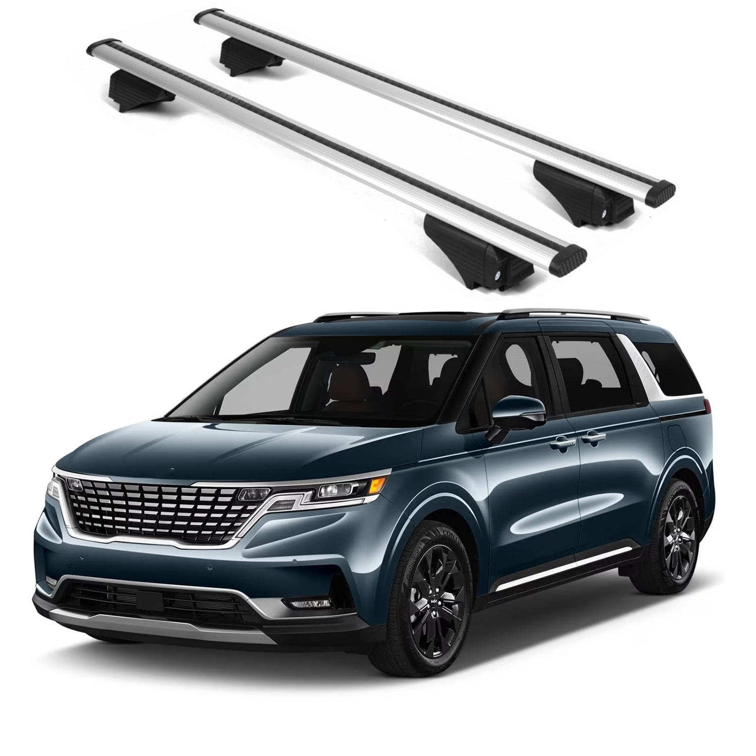 ERKUL 220lbs Roof Rack Cross Bars for 2022-2025 KIA Carnival & Carnival ...