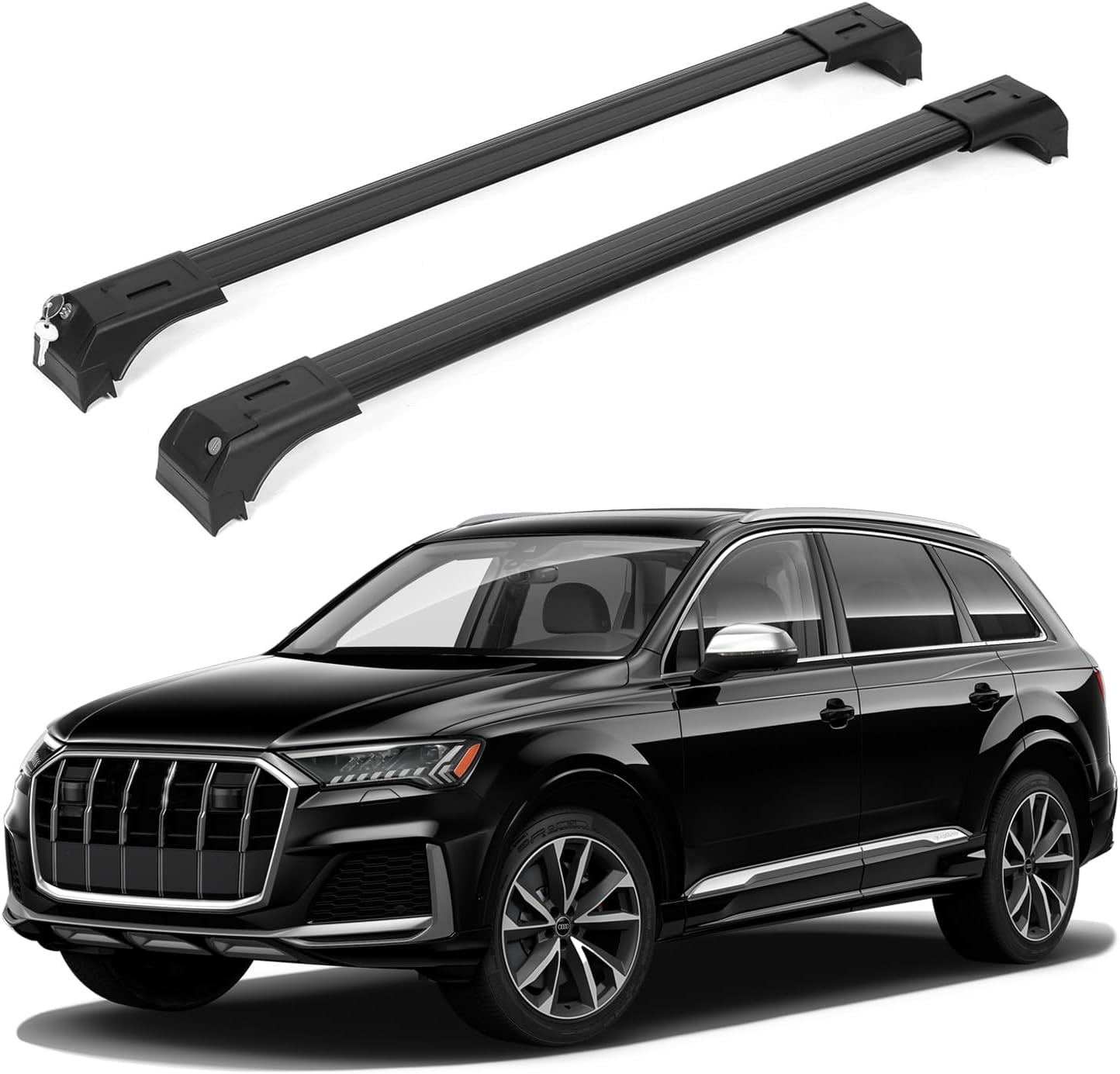 ERKUL 220lbs Roof Rack Cross Bars for Audi Q7 2016-2025 | Aluminum ...