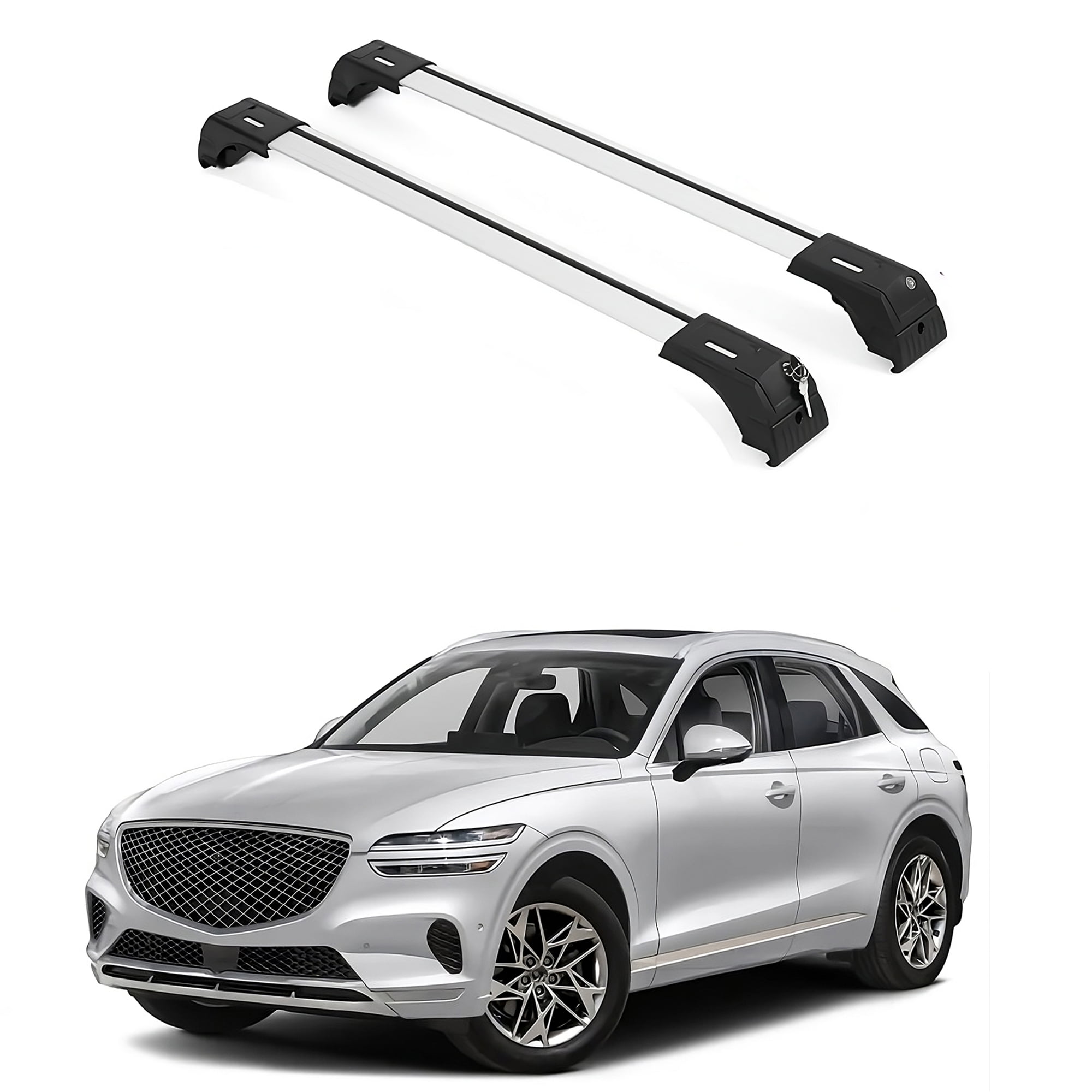 ERKUL 220lbs Roof Rack Cross Bars for Genesis GV70 2022-2025 | Anti-Theft Lock Aluminum ...