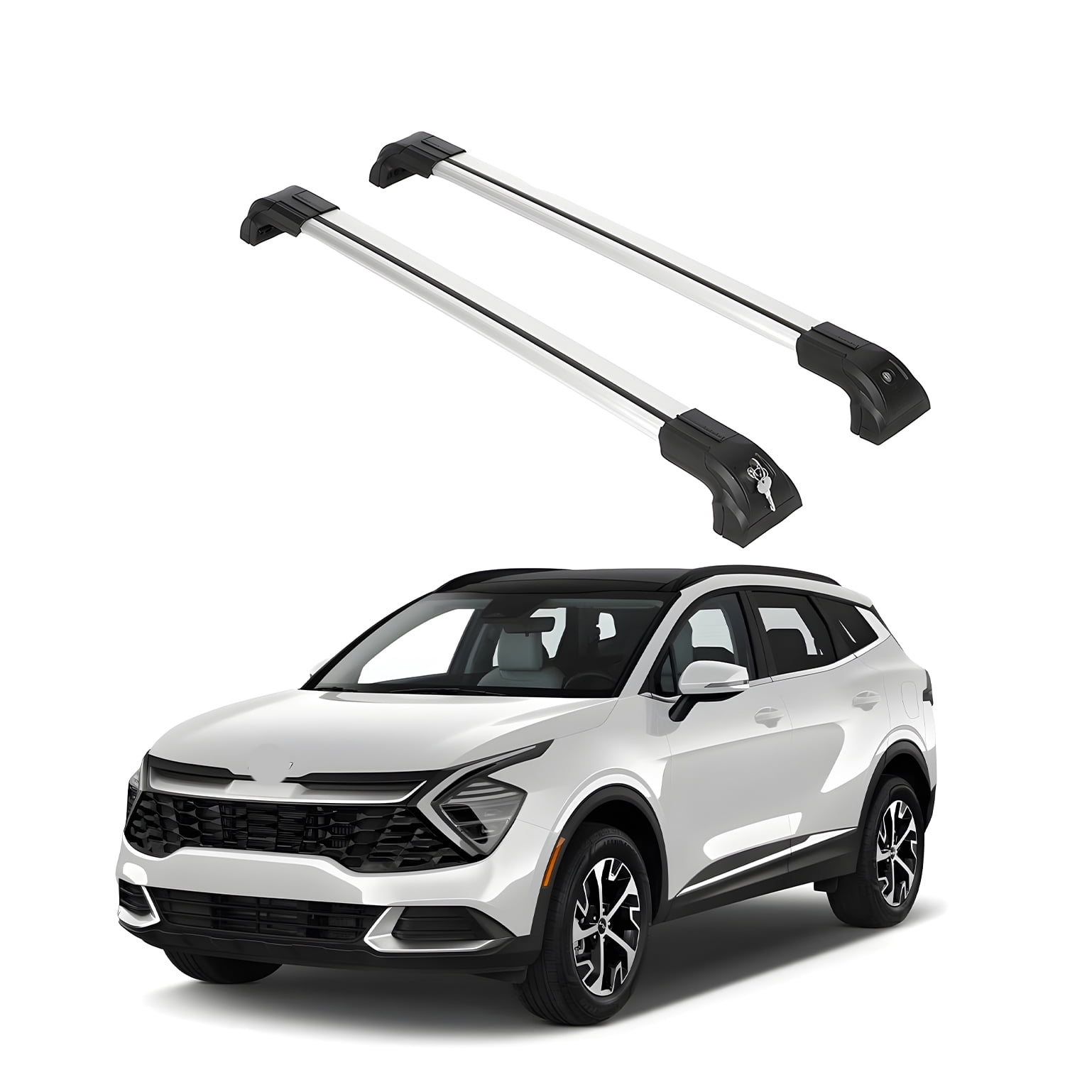 ERKUL Heavy Duty 220lb Roof Rack Cross Bars for 2023-2024 Kia Sportage ...