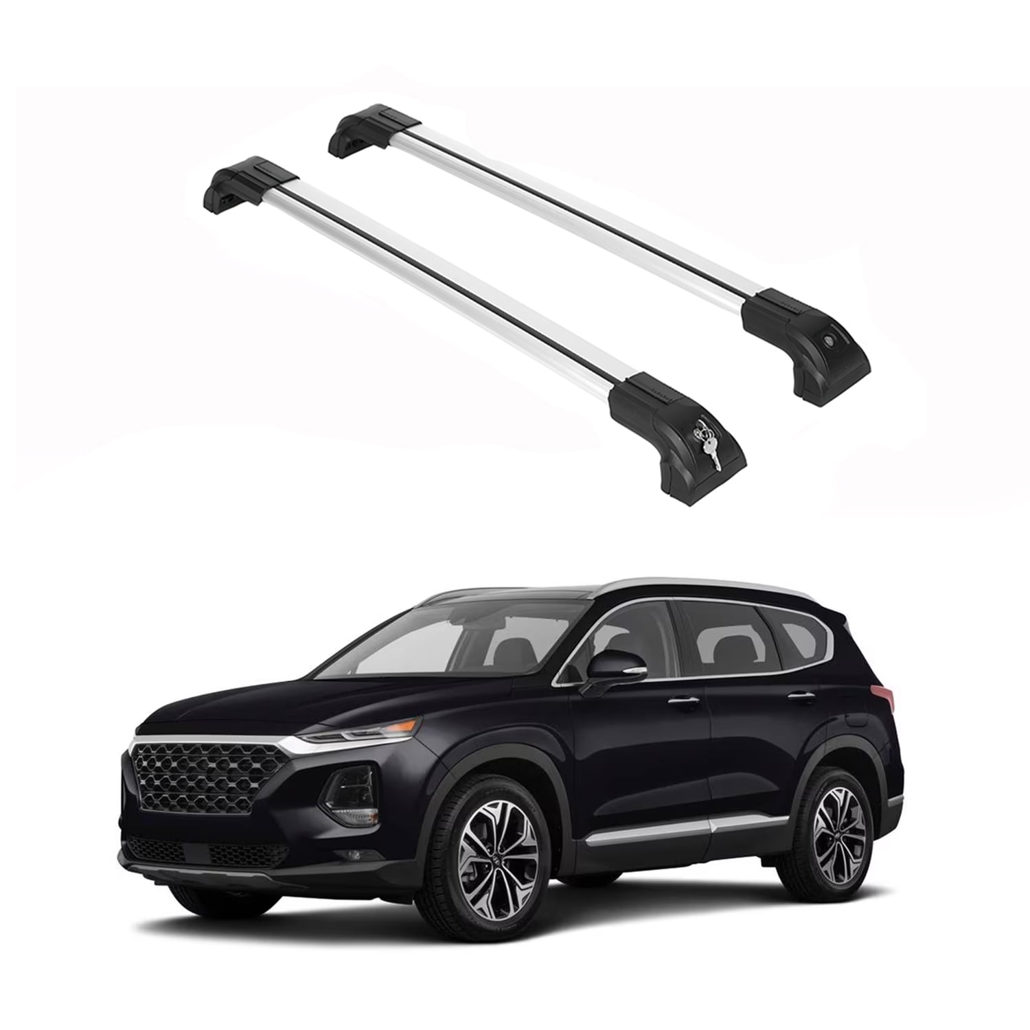 ERKUL Heavy Duty 220lbs Roof Rack Cross Bars for Hyundai Santa Fe 2019 ...