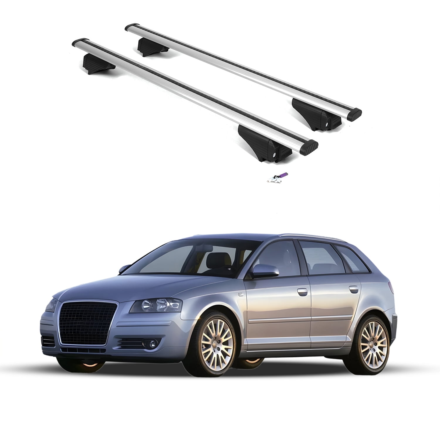 ERKUL Roof Rack Cross Bars for Audi A3 Sportback 2006-2013 | Aluminum ...
