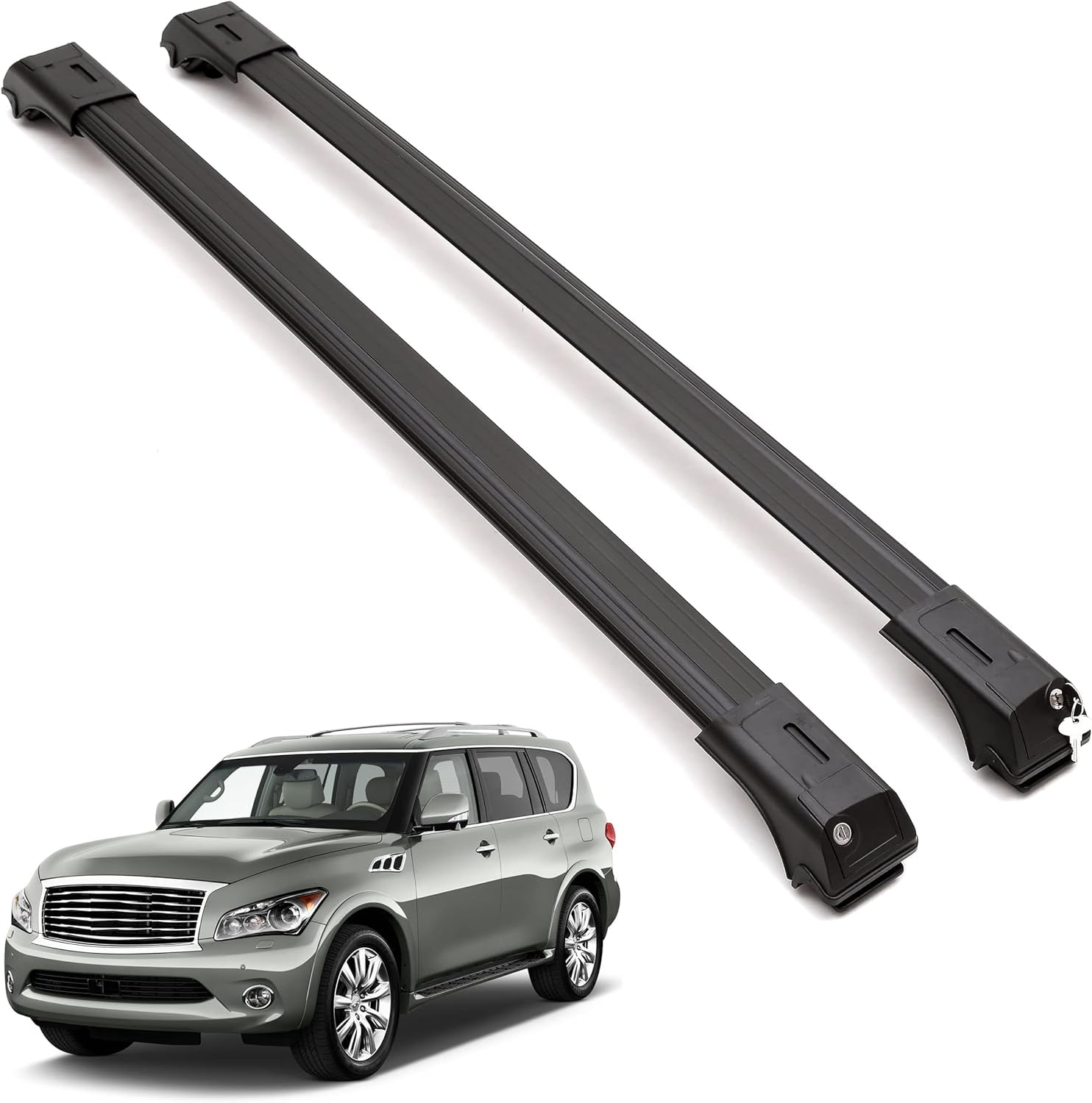ERKUL Roof Rack Cross Bars for Infiniti QX56 2011-2013, QX80 2014-2022 ...