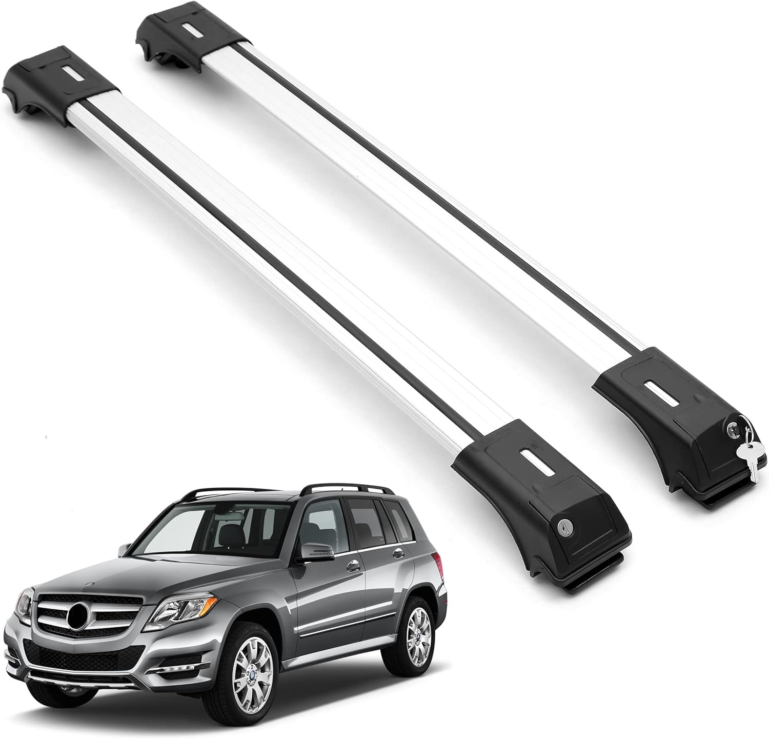 ERKUL Roof Rack Cross Bars for Mercedes Benz GLK Class 2009-2015 ...