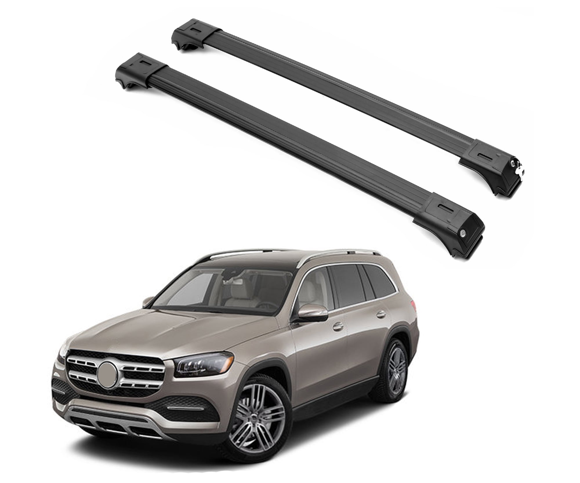 ERKUL Roof Rack Cross Bars for Mercedes Benz GLS Class 2017-2023 | Anti-Theft Lock Aluminum ...