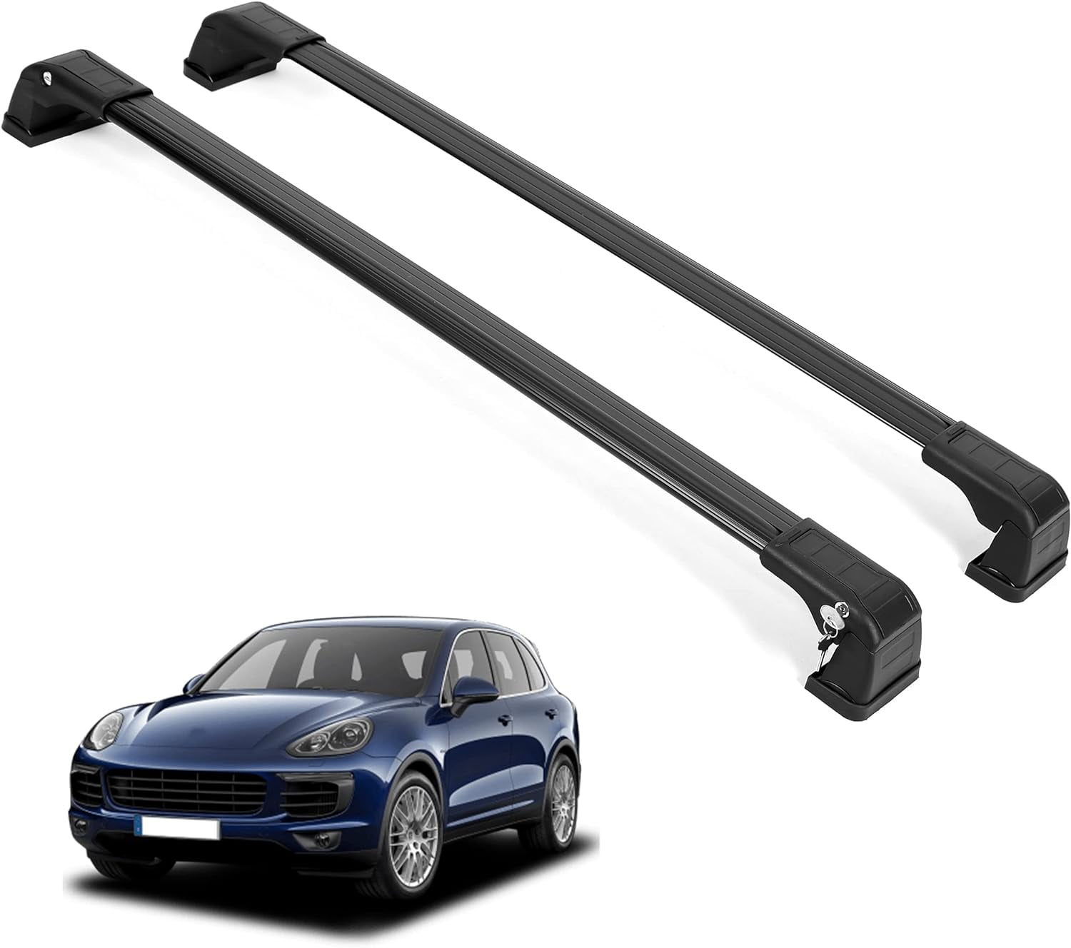 Erkul Heavy Duty 220 lbs Roof Rack Cross Bars for Porsche Cayenne 2003 ...