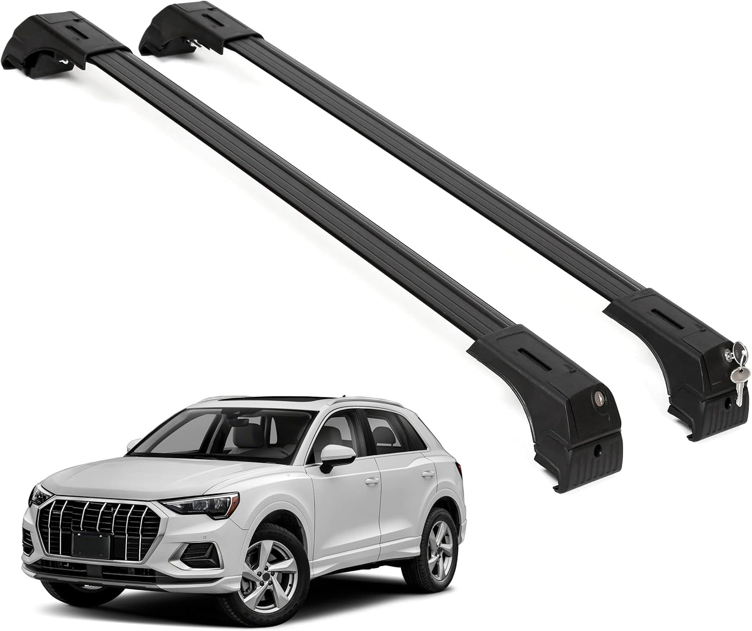 ERKUL Flush Rails Car Railing Roof Rack Cross Bars for Audi Q3 2019 ...