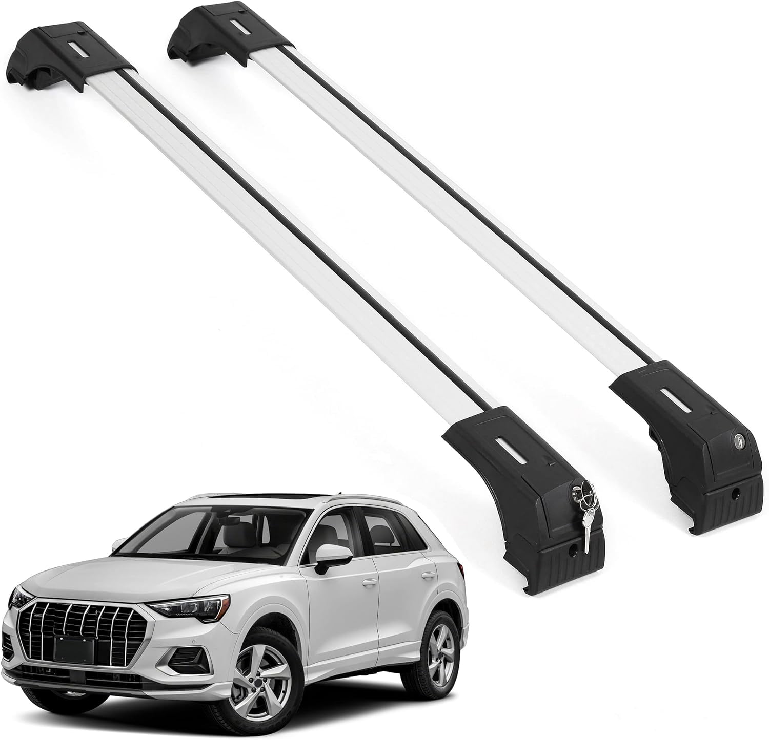 ERKUL Roof Rack Cross Bars for Audi Q3 2019-2025 | Aluminum Crossbars ...