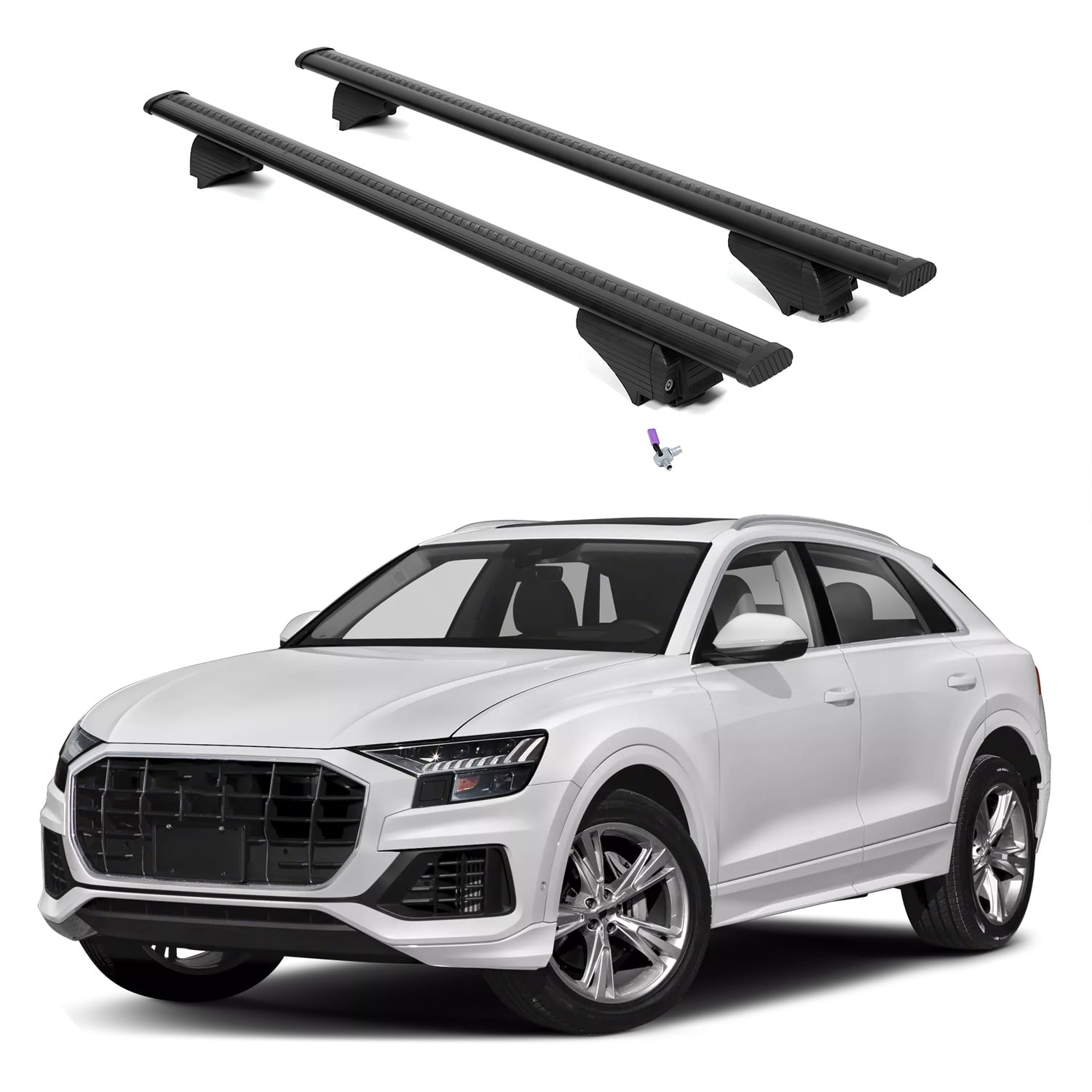 ERKUL Roof Rack Cross Bars for Audi Q8 2019-2024 | Aluminum Crossbars ...