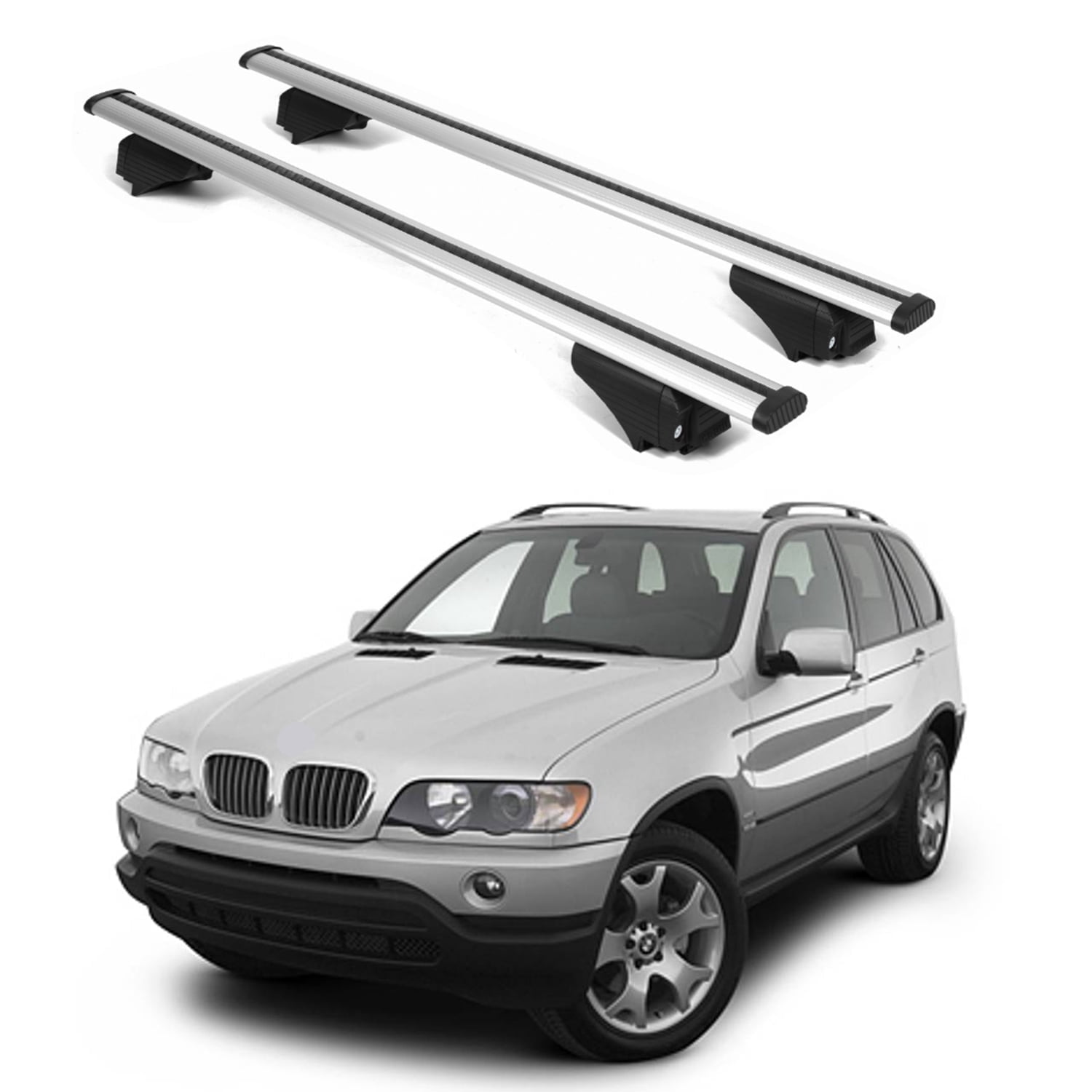 ERKUL Roof Rack Cross Bars for BMW X5 (E53) 2000-2006 | Aluminum ...