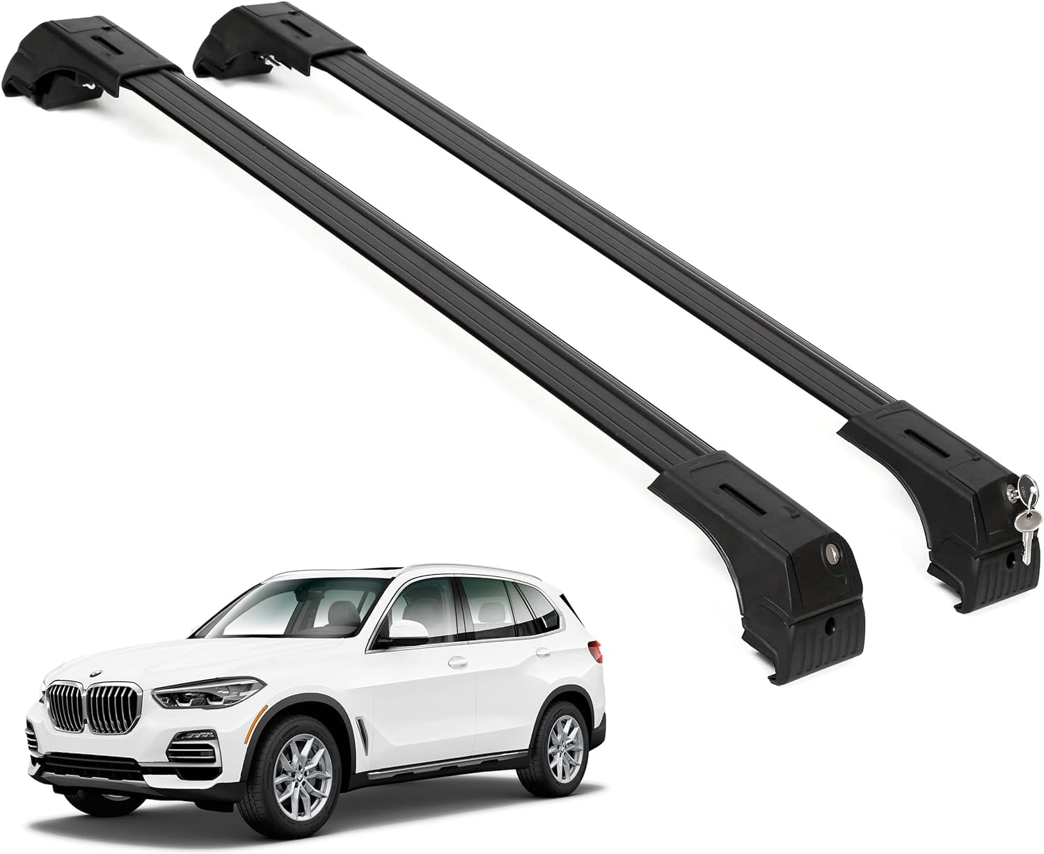 ERKUL Roof Rack Cross Bars for BMW X5 G05 2019-2024 | Anti-Theft Lock ...