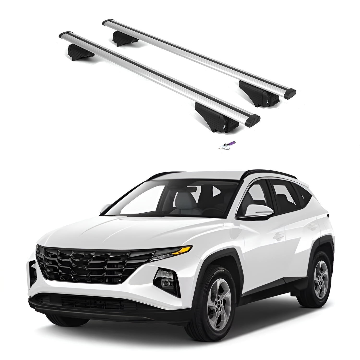 ERKUL Roof Rack Cross Bars for Hyundai Tucson 2022-2024 | Aluminum ...
