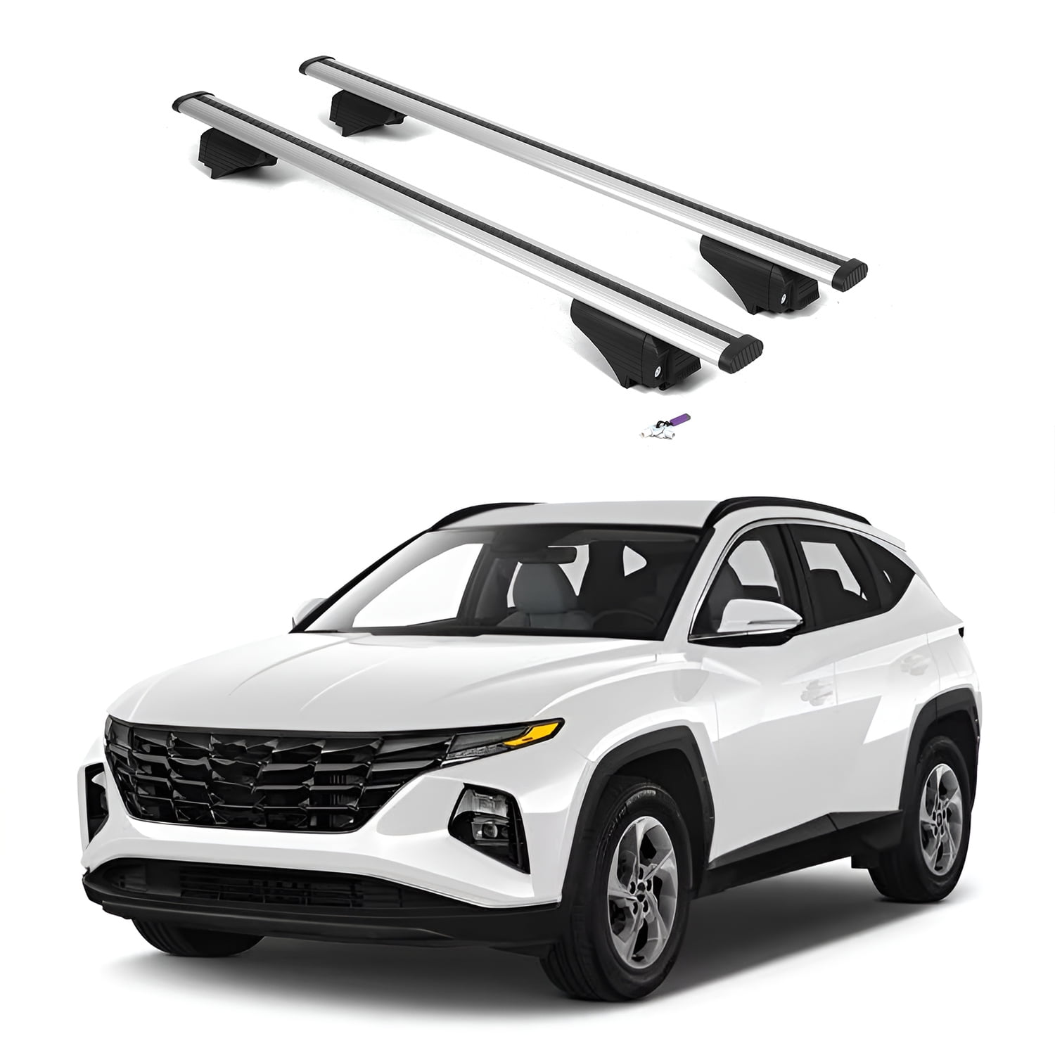 ERKUL Roof Rack Cross Bars for Hyundai Tucson 2022-2024 | Aluminum ...