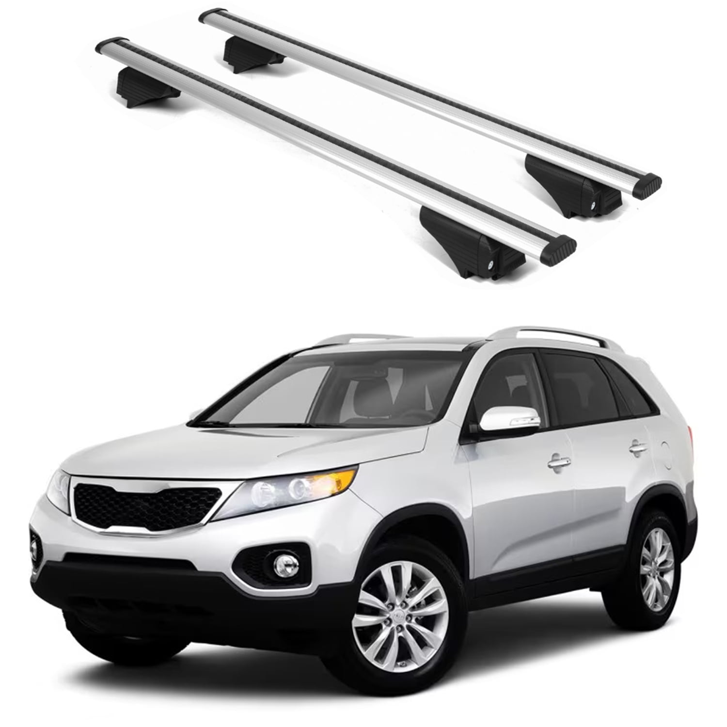 ERKUL Roof Rack Cross Bars for Kia Sorento 2011-2015 | Aluminum ...