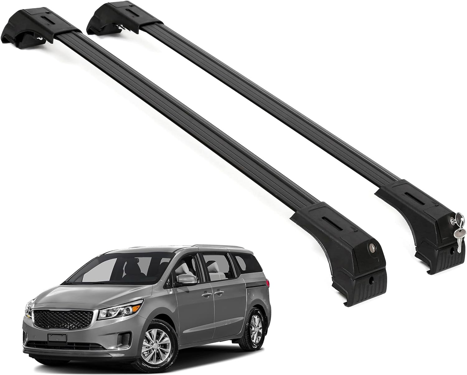 ERKUL Roof Rack Cross Bars for Kia Sedona 2015-2021 | Aluminum ...