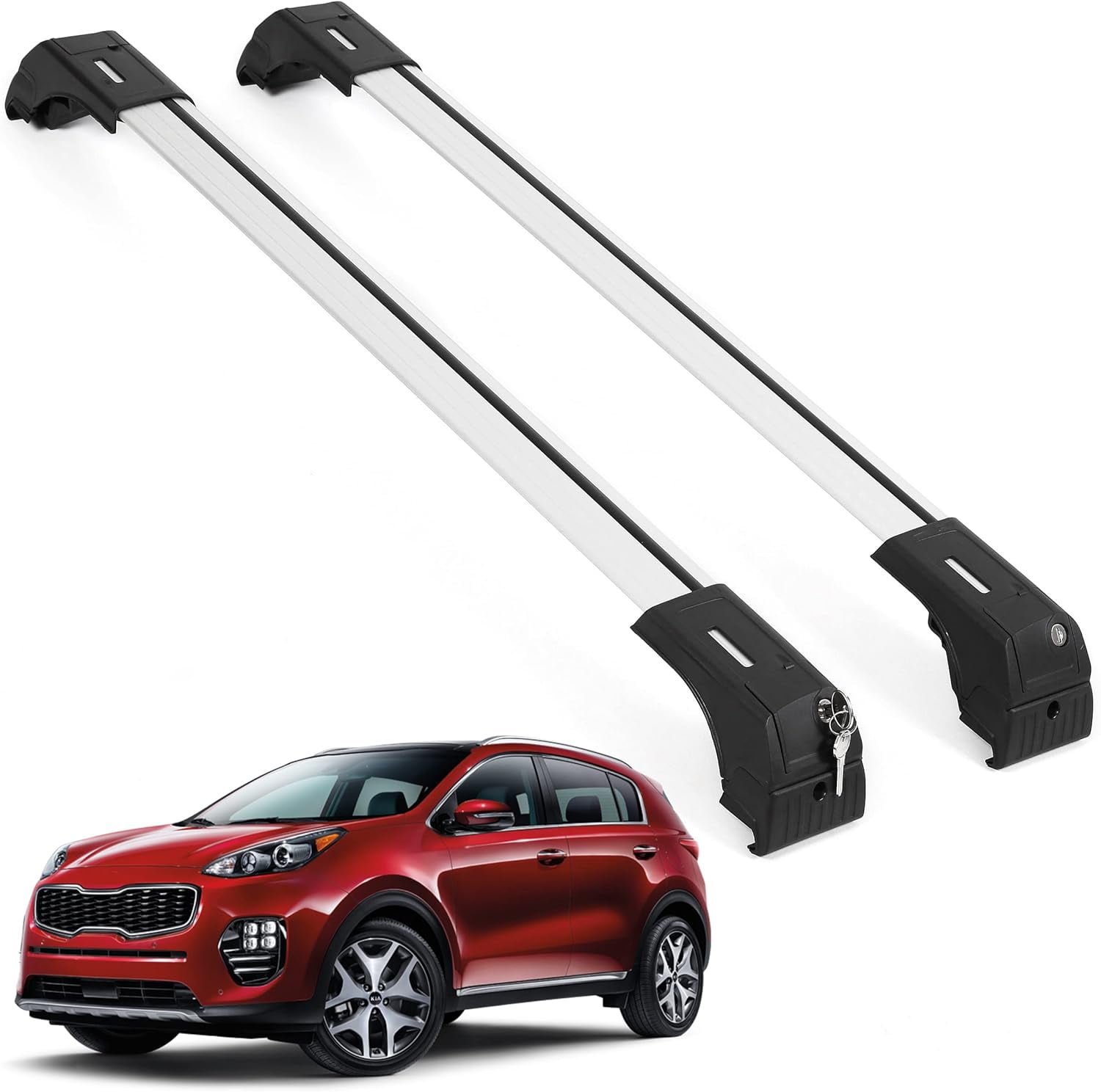 ERKUL Roof Rack Cross Bars for Kia Sportage 2017-2022 | Aluminum ...