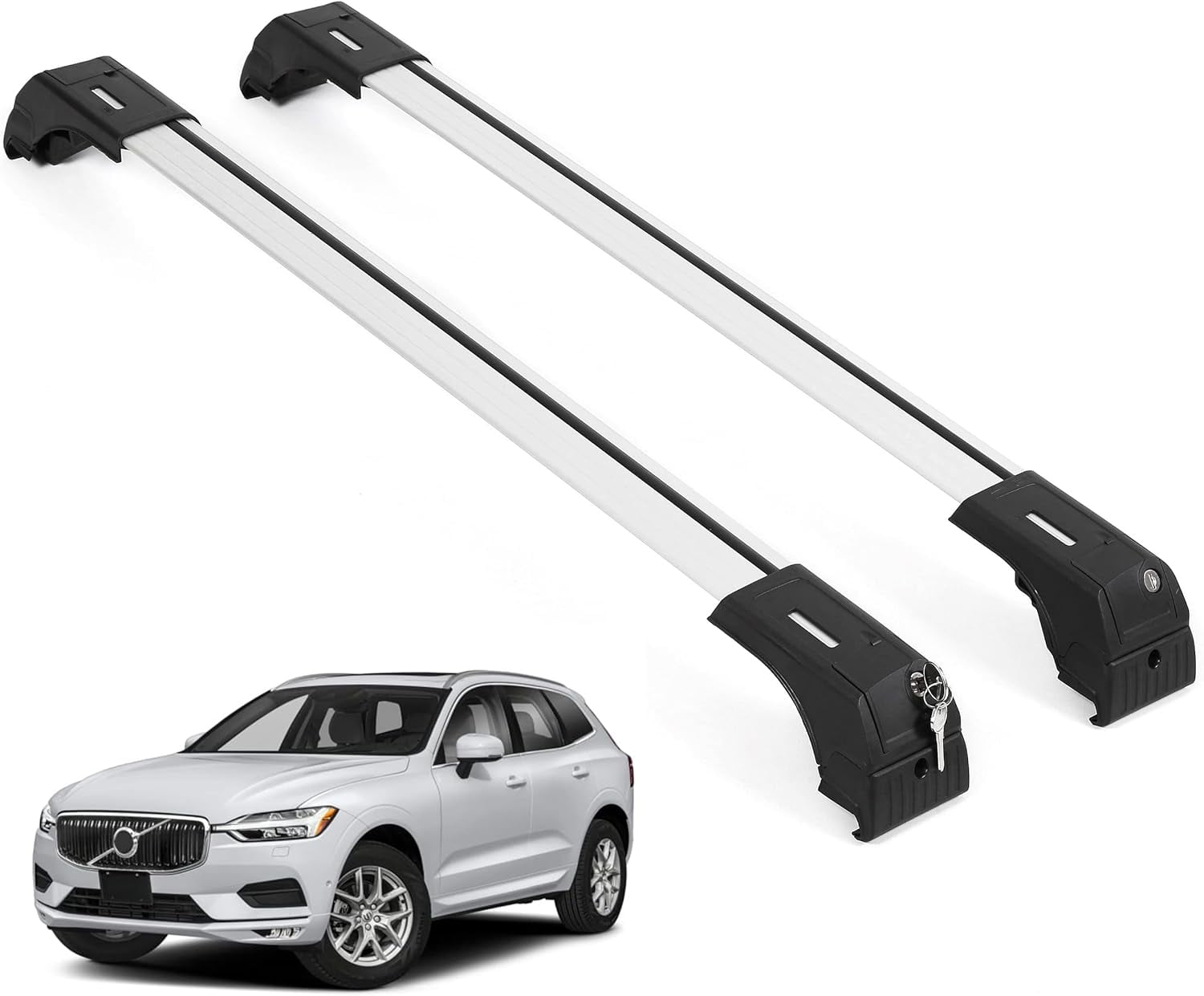 ERKUL Roof Rack Cross Bars for Volvo XC60 2018-2024 | Aluminum ...